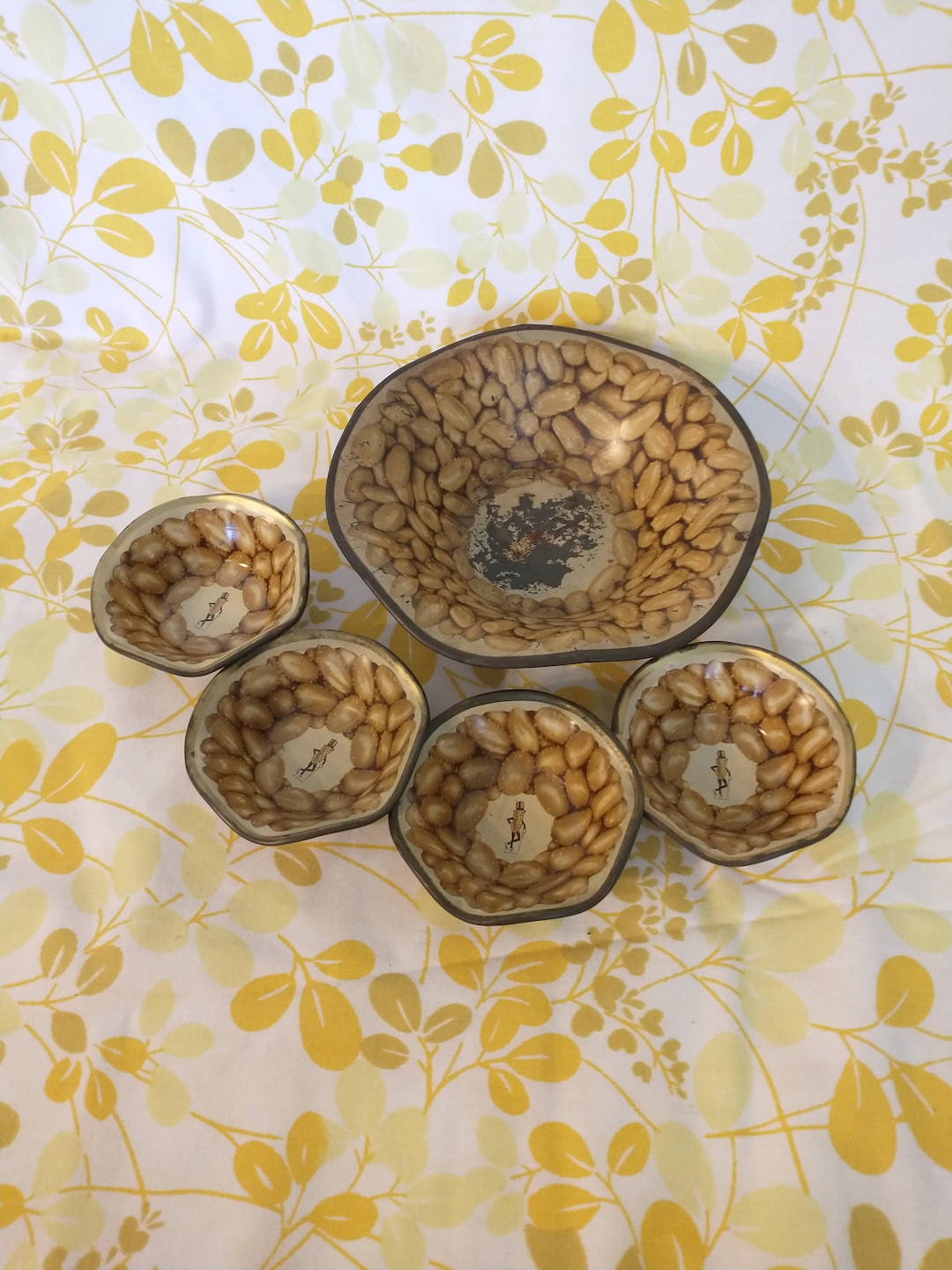 Metal Planters Peanuts Serving Snack Set | Vintage Peanut Snack Set ...