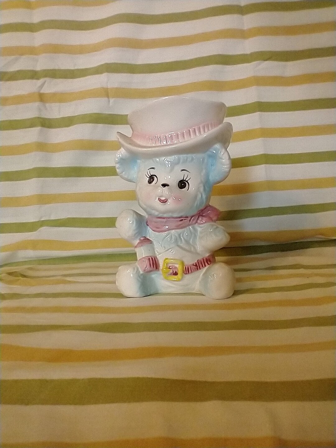 Cowboy Bear Baby Planter | Vintage Baby Planter | Anthropomorphic Bear ...