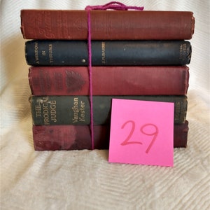 Antique Book Stack Decor | Vintage Red/green/blue Stack of Books ...