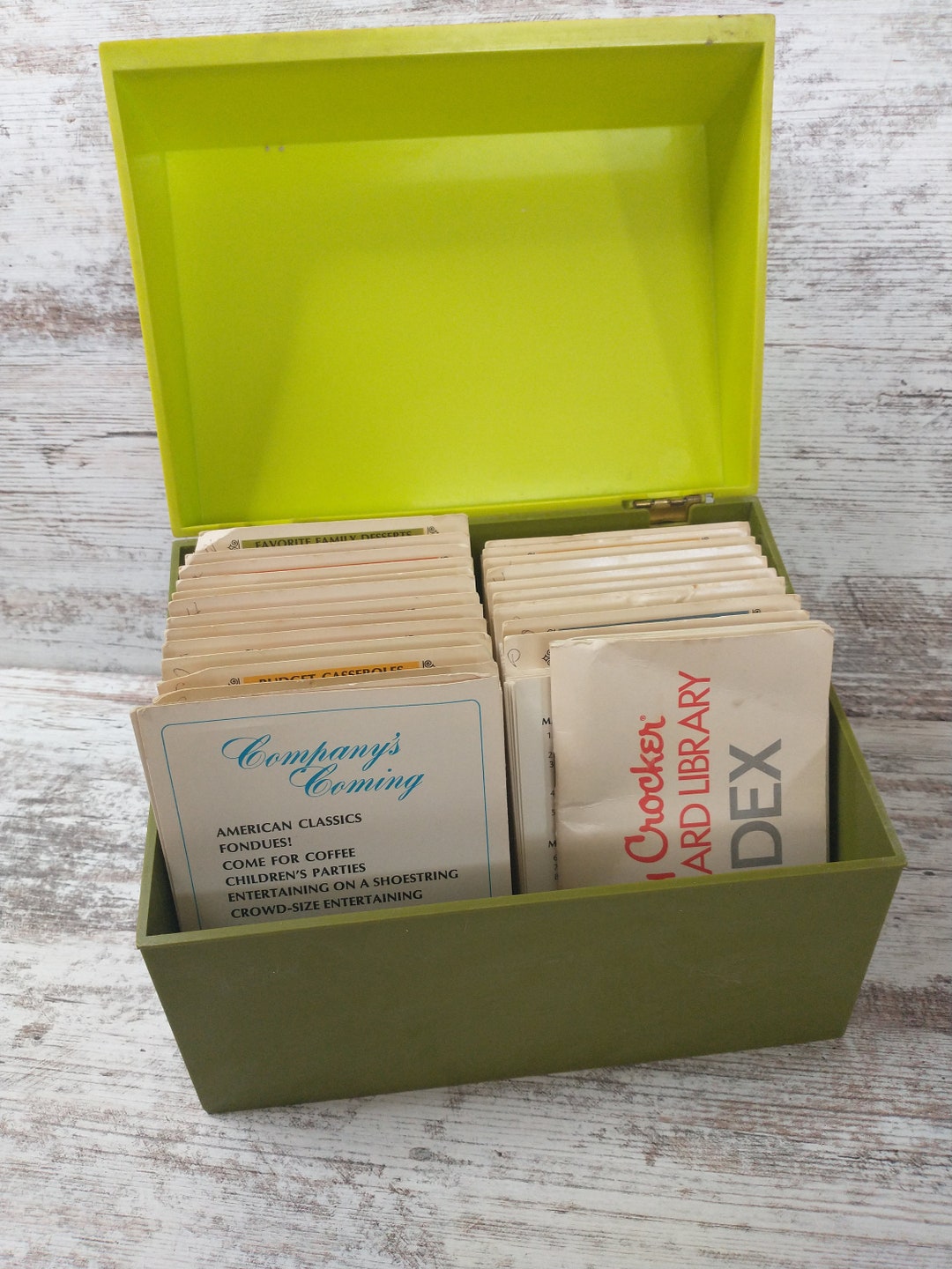 1970s Green Betty Crocker Recipe Cards Set | Vintage Recipe Catalog ...