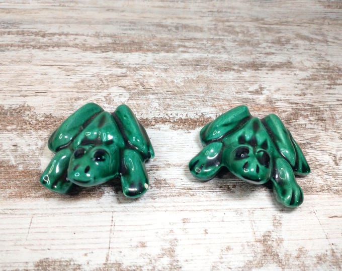 RARE 70s Ceramic Frogs Male & Female | Vintage Frog Statues-anatomical ...