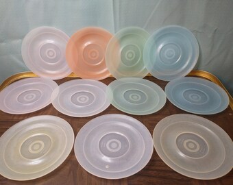 Vintage Tupperware Millionaire Line Pastel Plates Set of 3 | Tupperware ...
