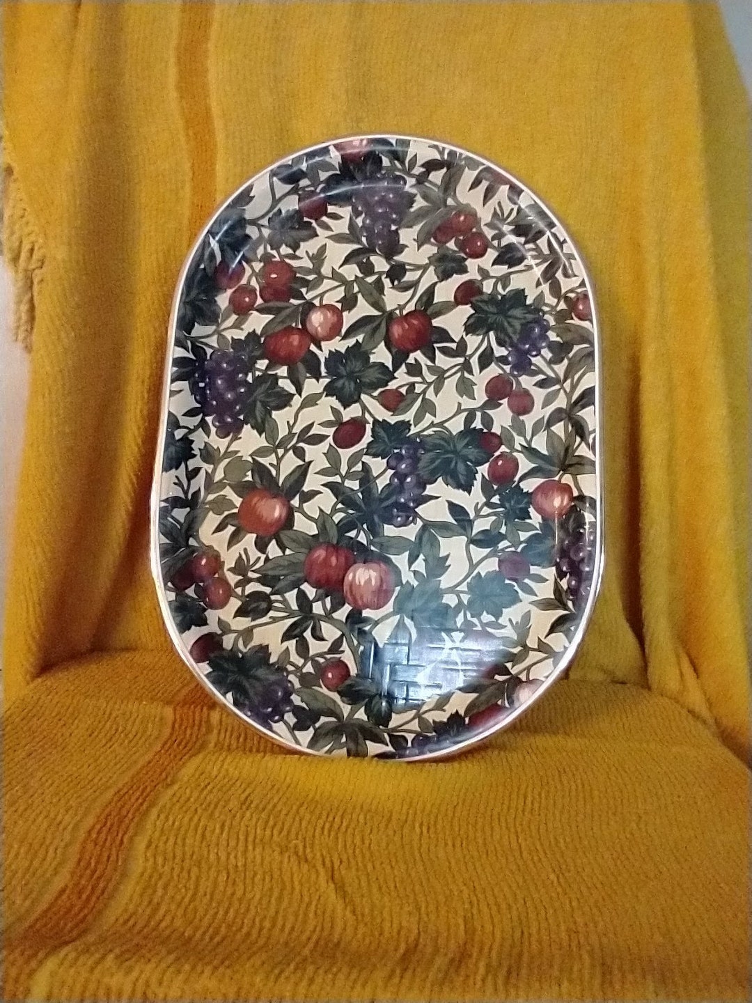 Mid Century Shellac Wicker Tray | Beautiful Vintage TV Tray | Vintage ...