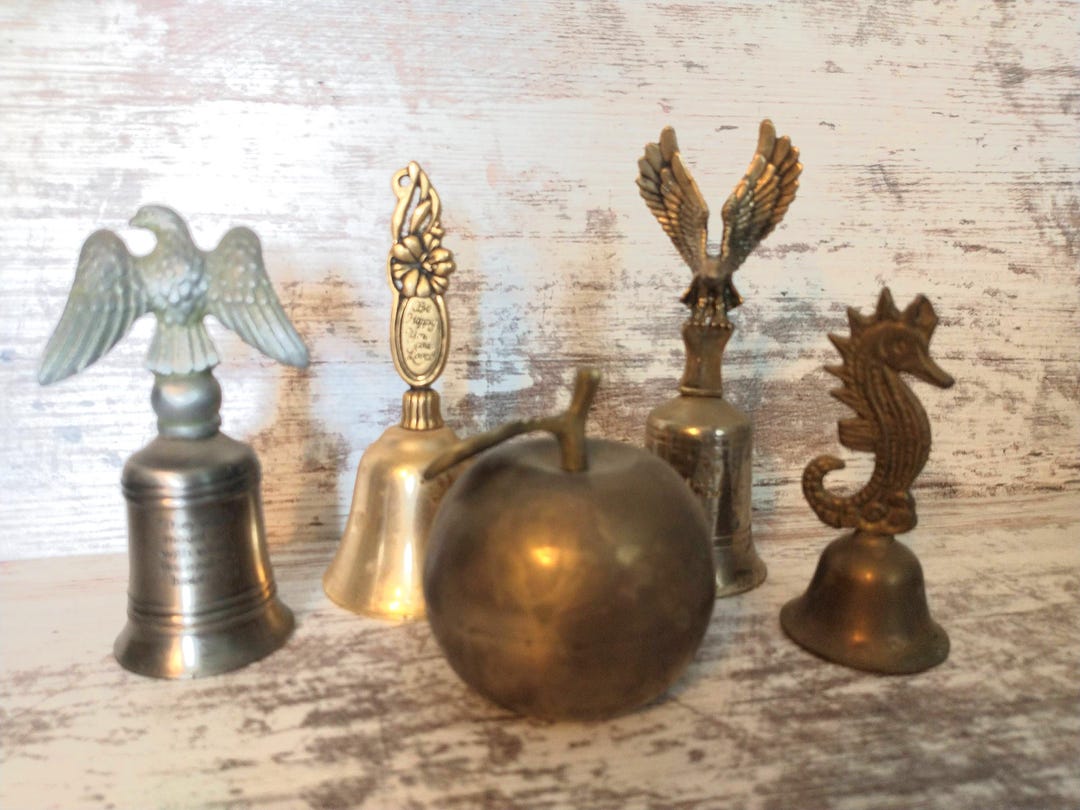 Vintage Brass Bell Collection | 1970s Americana Decor - Etsy