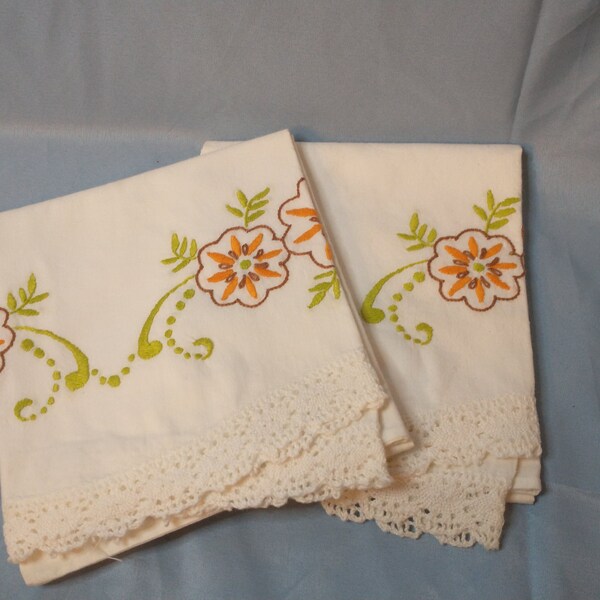 Embroidered Pillowcases - Etsy