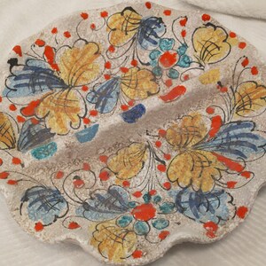 Enesco Textured Pottery Dish: Vintage Glazed Console Bowl - Etsy
