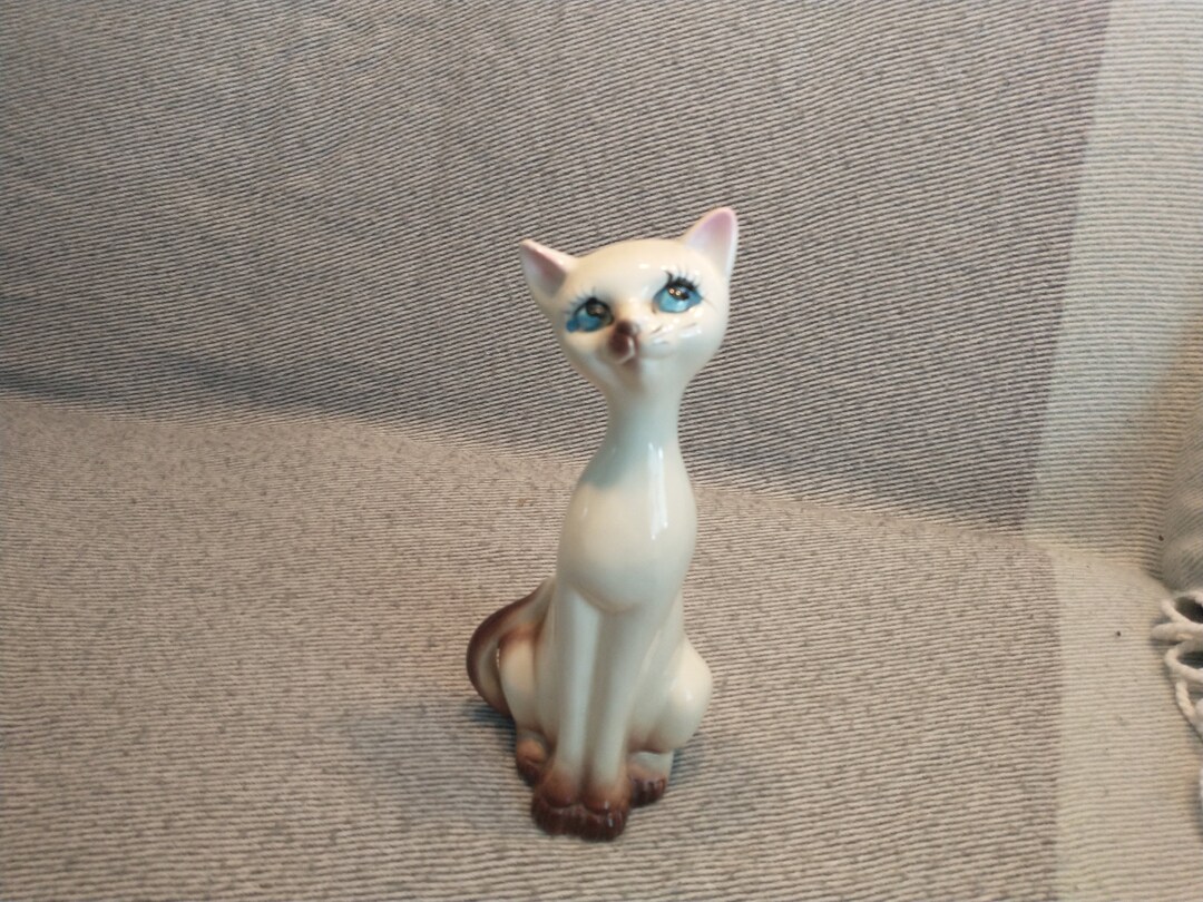 Vintage Long Necked Cat Figurine 1960 Cat Figurine Cat Figurine Made in ...