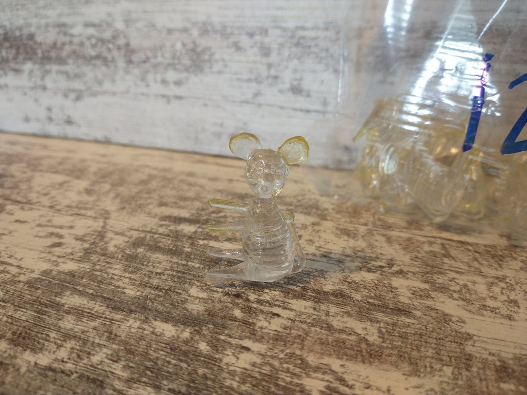 Vtg Plastic Miniature Mice | 12 Ct Vintage Yellow and Clear Mice for ...