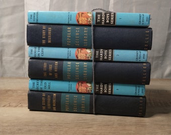 Antique Book Stack Decor | Vintage Blue and Green Stack of Books ...
