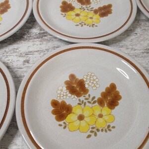 Boho Stoneware Plates | Vintage Nikko Color Stone Yellow Flower Saucer ...