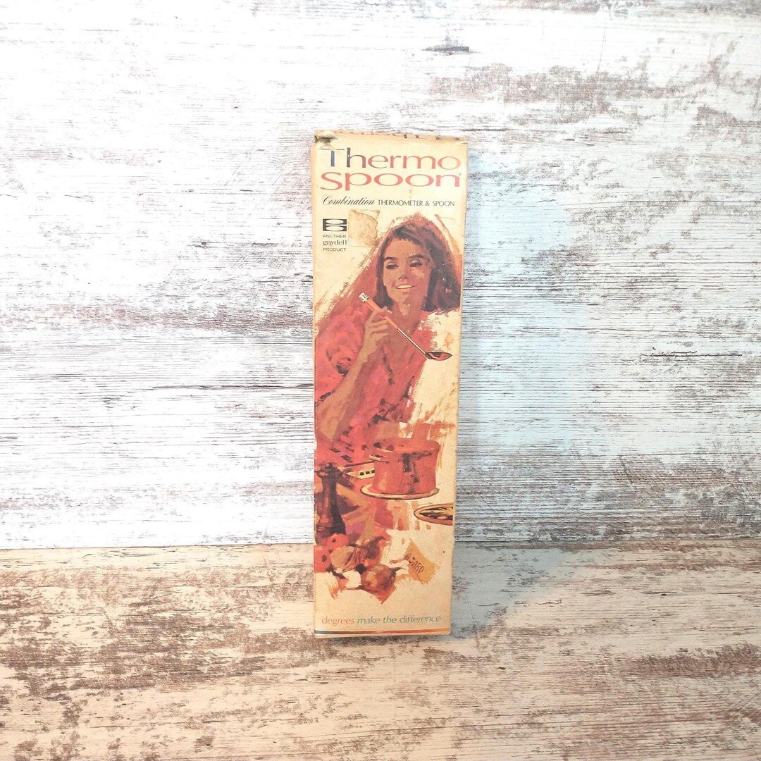 Vintage Thermospoon: Combination Thermometer Spoon, NOS Kitchen Gadget ...