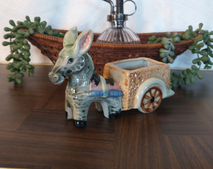 Vintage Japan Donkey Ceramic Planter | Vintage Anthropomorphic Donkey ...