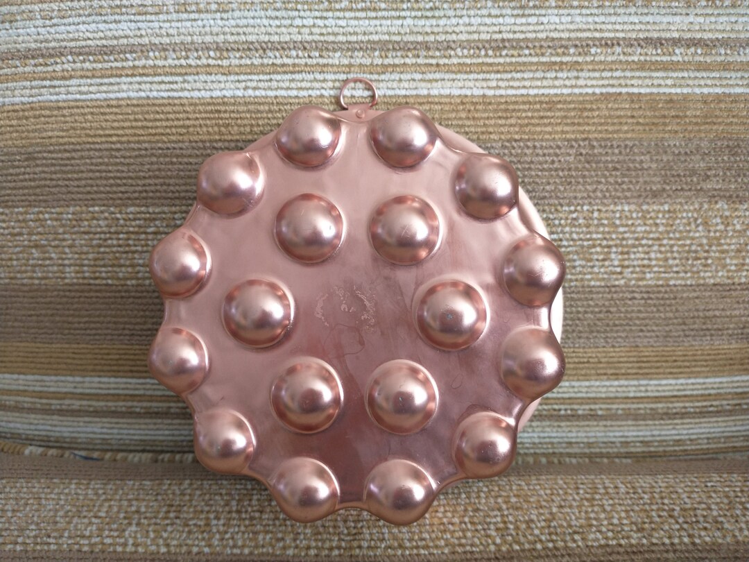 Round Copper Mold | Copper Jello Mold | Vintage Copper Mold for Jello ...