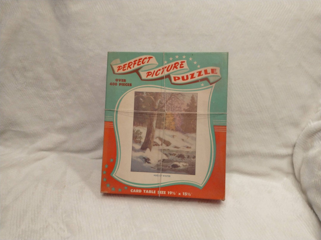 Perfect Picture Puzzle in Christmas Red & Jadeite/minty Green | 1950s ...