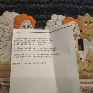 AS IS Chick Switch Plate Cover Set Feat Double and Single Light Switch ...