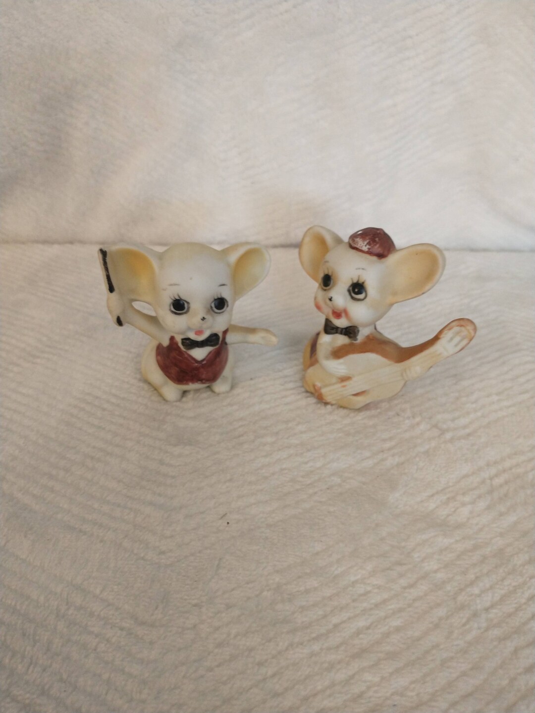 Vintage Mice Musician Figurines Vintage Mice Figurines Set of 2 Vintage ...