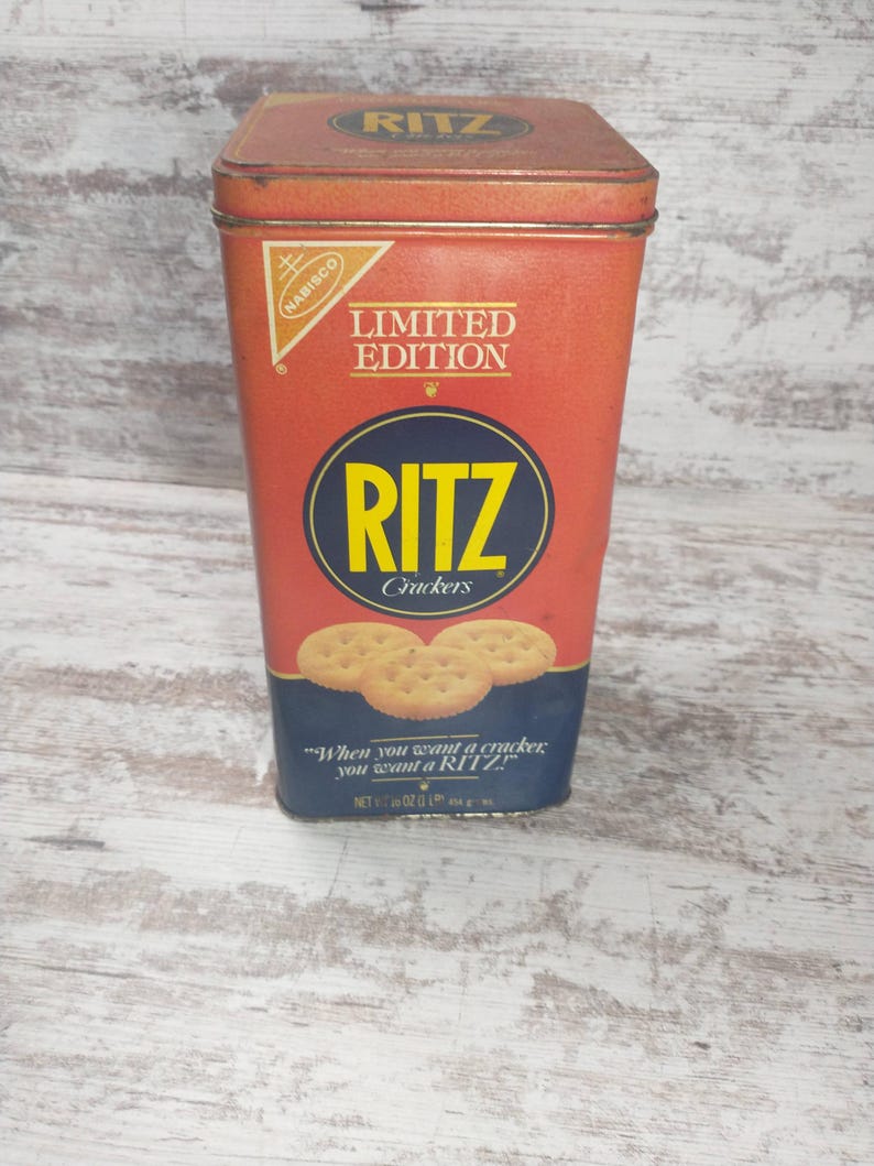Vintage Nabisco Ritz Cracker Tin: 1970s Farmhouse Kitchen Decor - Etsy