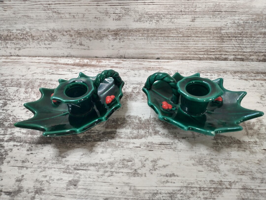 Lefton Christmas Candle Holders Vintage Lefton Christmas Candle Stick ...