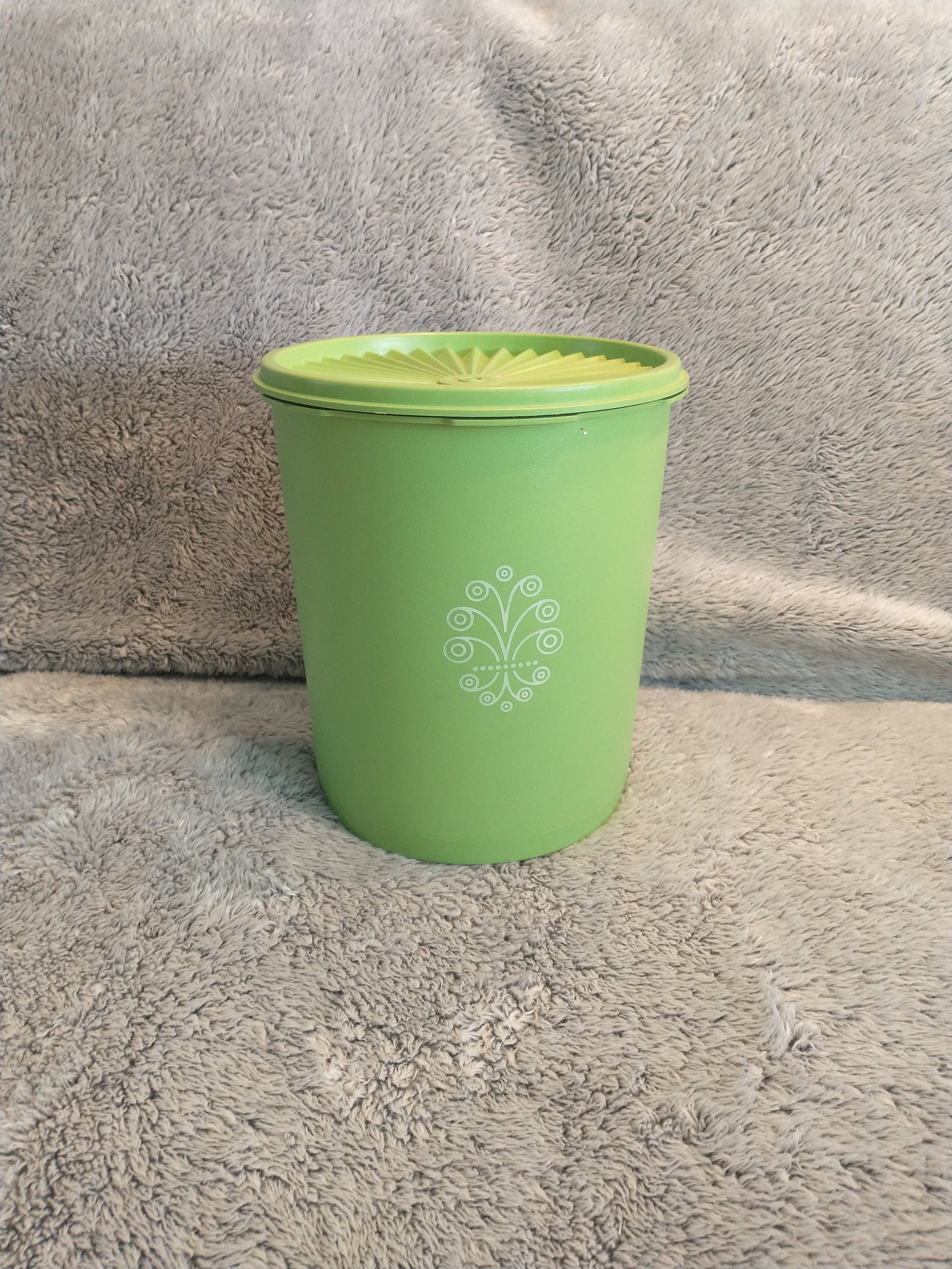 Vintage Lime Green Tupperware Container With Lid: 1970s Kitchen Storage ...