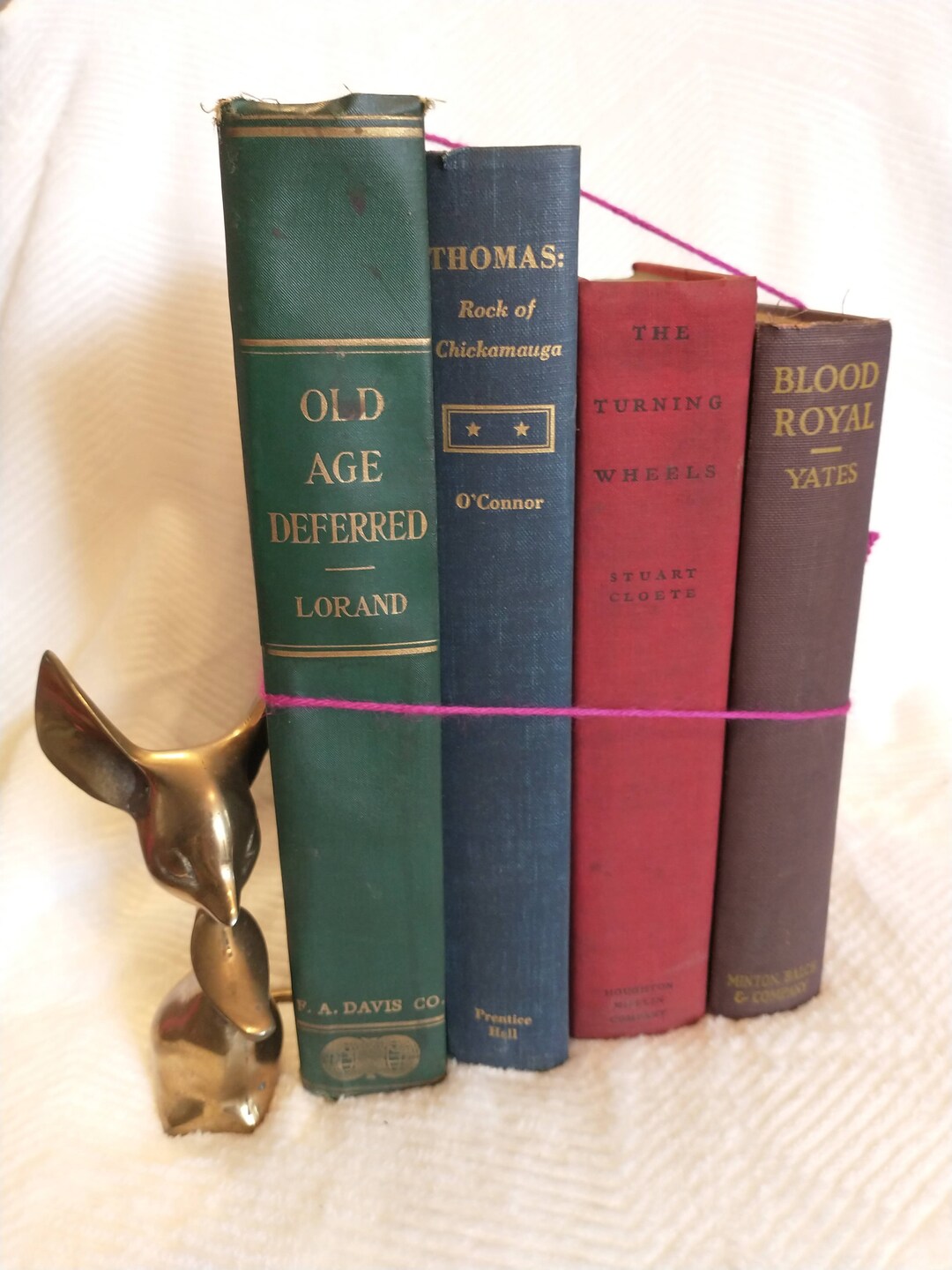 Wedding Book Stack Decor | Vintage Red/green/blue/purple Stack of Books ...