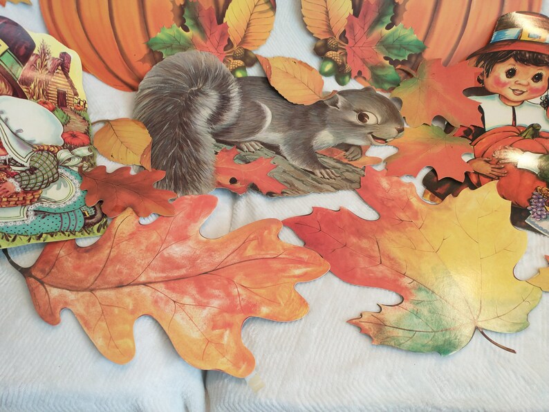 Vintage 1970s Thanksgiving Cutouts: Retro Fall Decor - Etsy