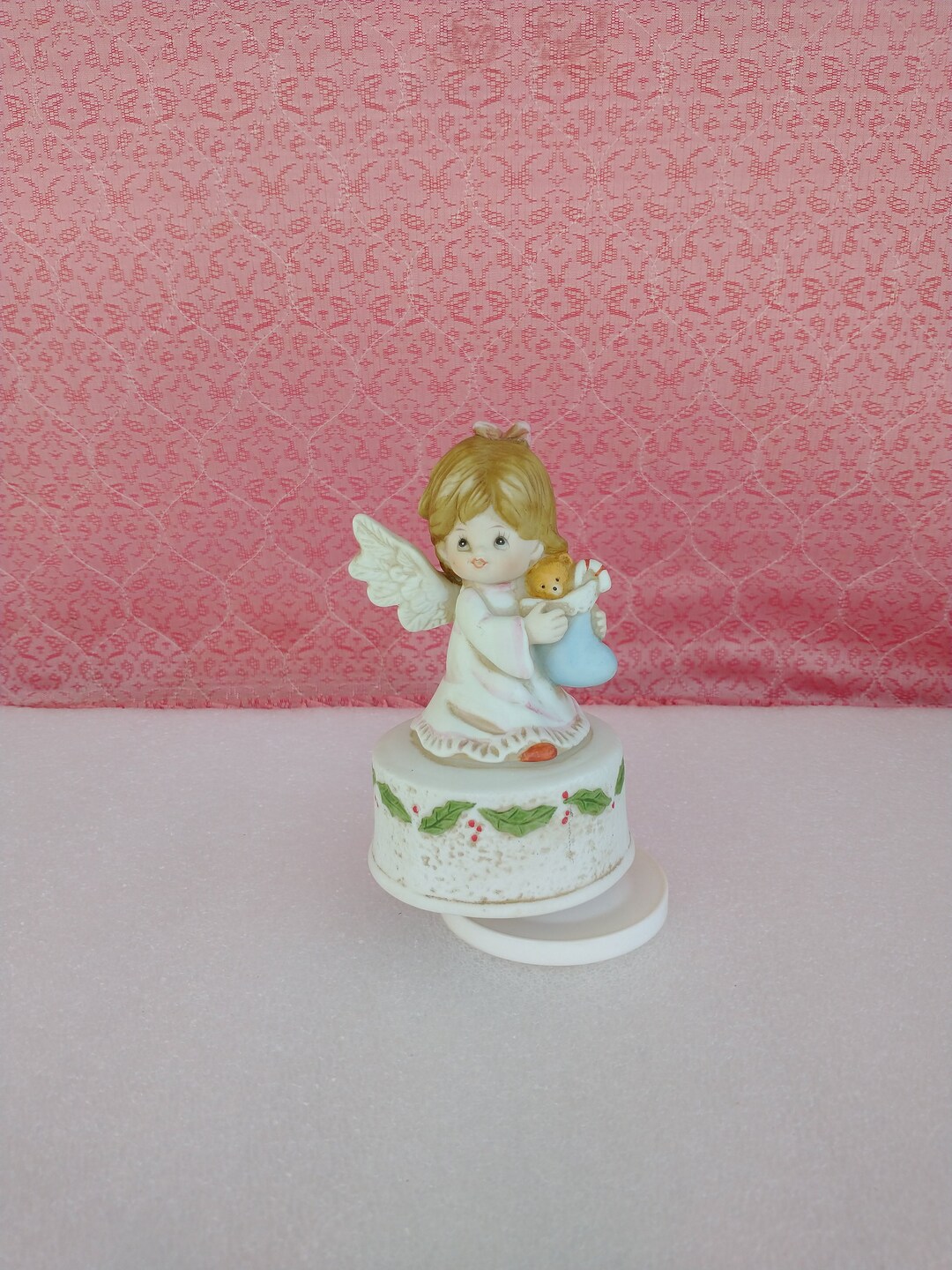 Lefton Style Christmas Music Box Marked | Vintage Christmas Music Box ...