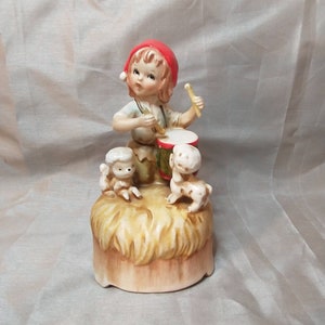 Lefton Style Christmas Music Box Marked Japan Vintage Christmas Music ...