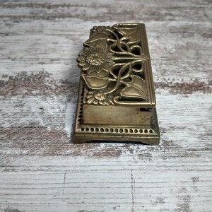 Rococo Style Brass Stamp Dispenser | Art Nouveau Desk Stamp Dispenser ...