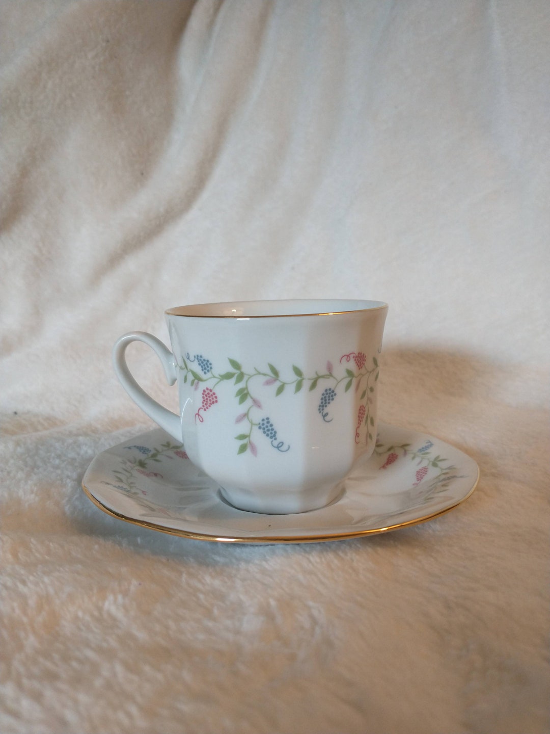 Epiag Bohemian Czech Republic Floral Cup & Saucer | Vintage Cup ...