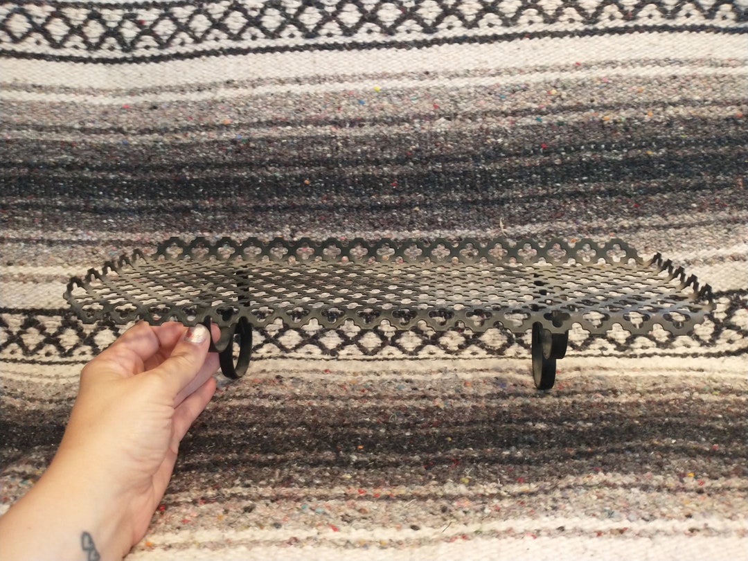 Black Mid Century Mesh Wall Shelf Retro Metal Mesh Shelf - Etsy