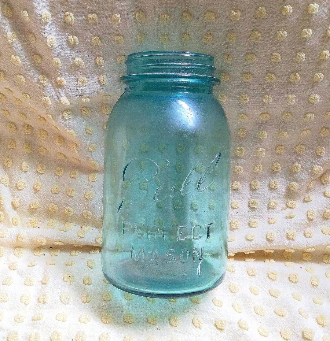 1910-1923 Authentic Vintage Blue Ball Perfect Mason Jar #7 | Rare #7 ...