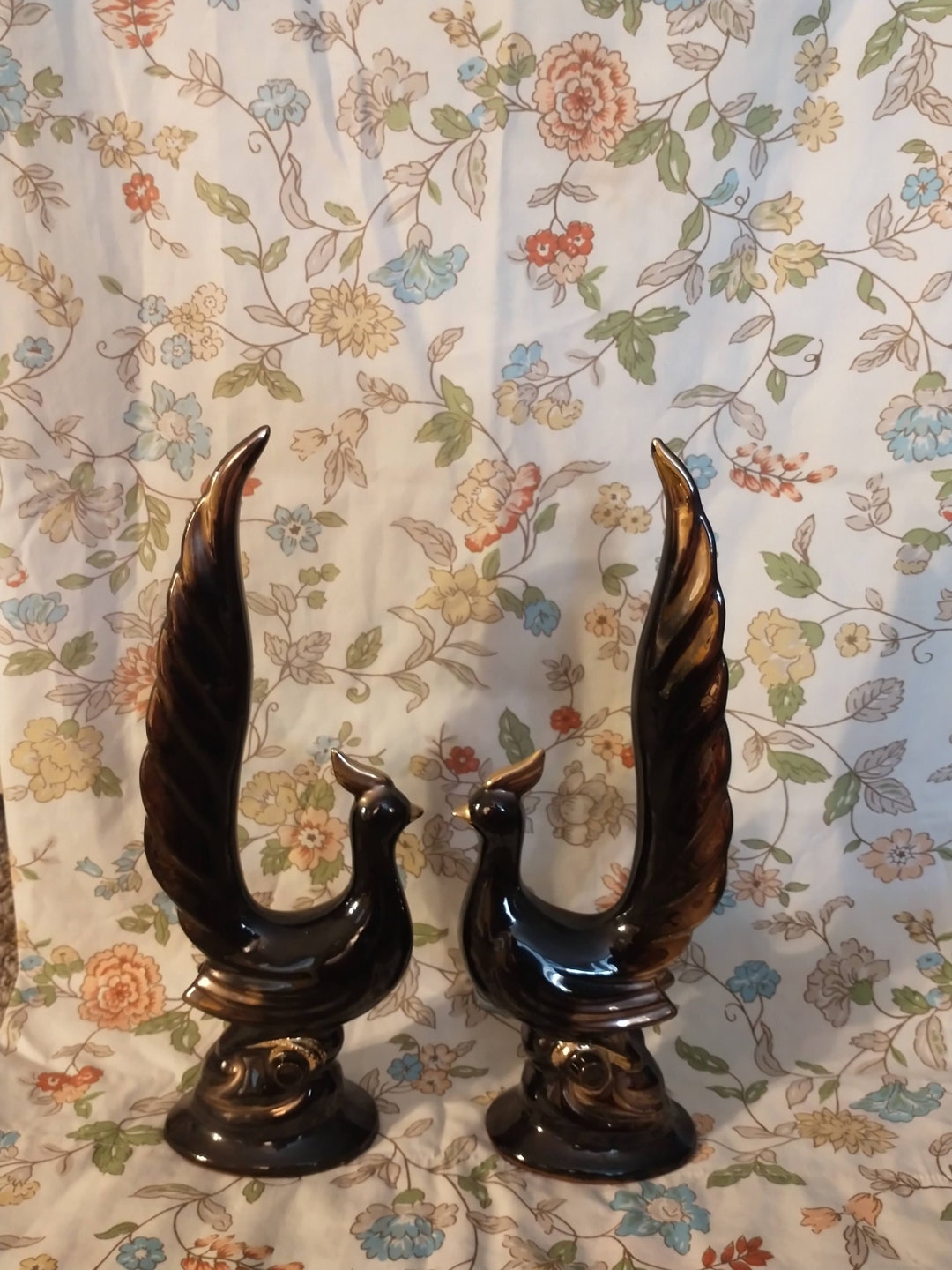 Mid Century Modern Pair of Ceramic Phoenix/pheasant Birds Vntg MCM ...