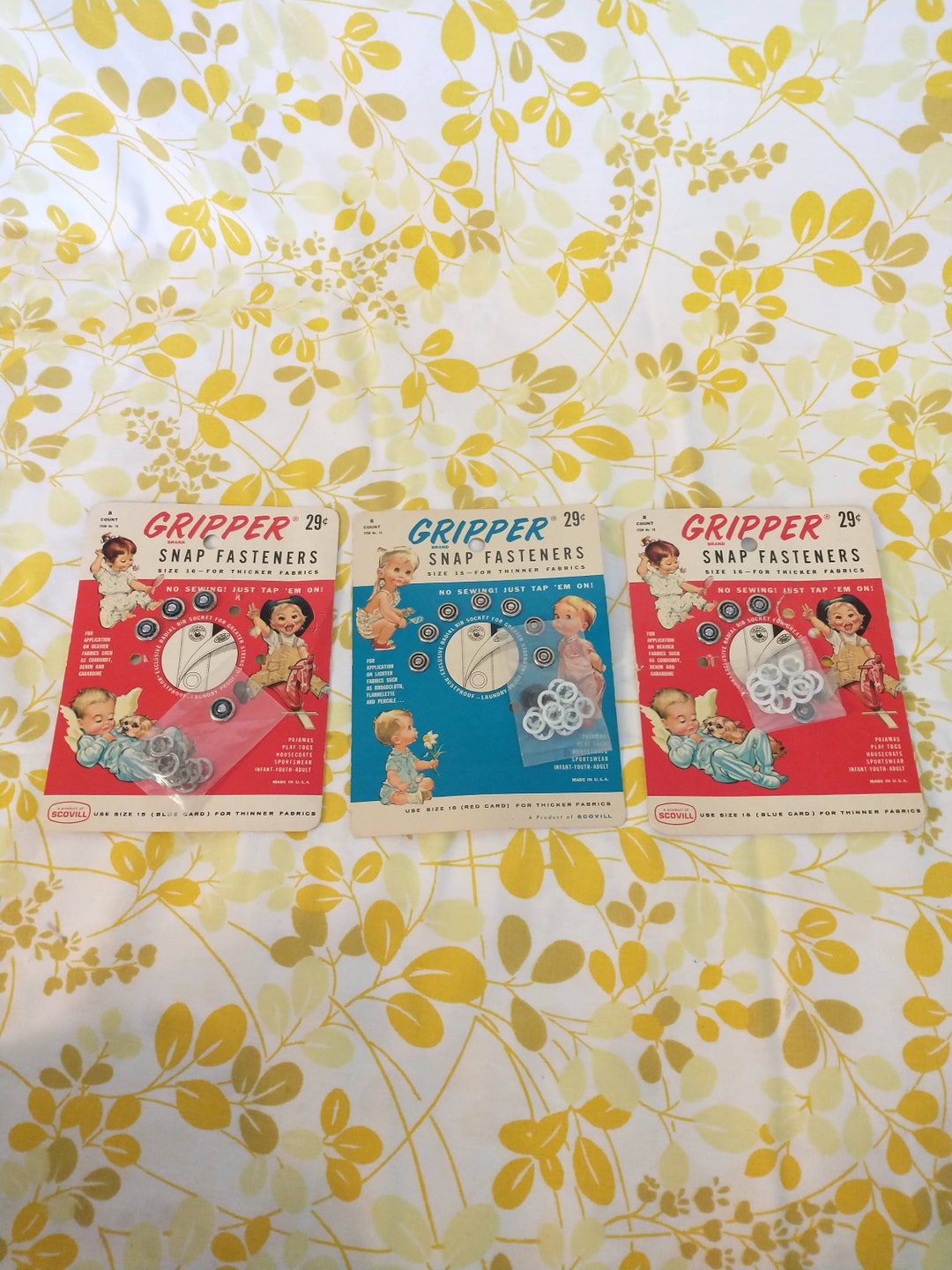 Vintage Gripper Snap Fasteners: NOS Sewing Supplies - Etsy