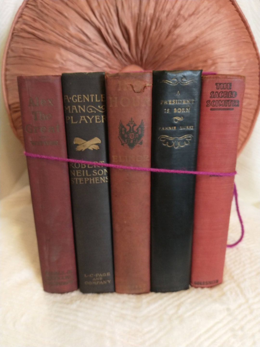 Antique Book Stack Decor Vintage Red & Black Stack of Books - Etsy