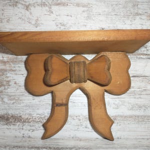 Handmade Wooden Bow Shelf: Cottagecore Vintage Wall Decor - Etsy