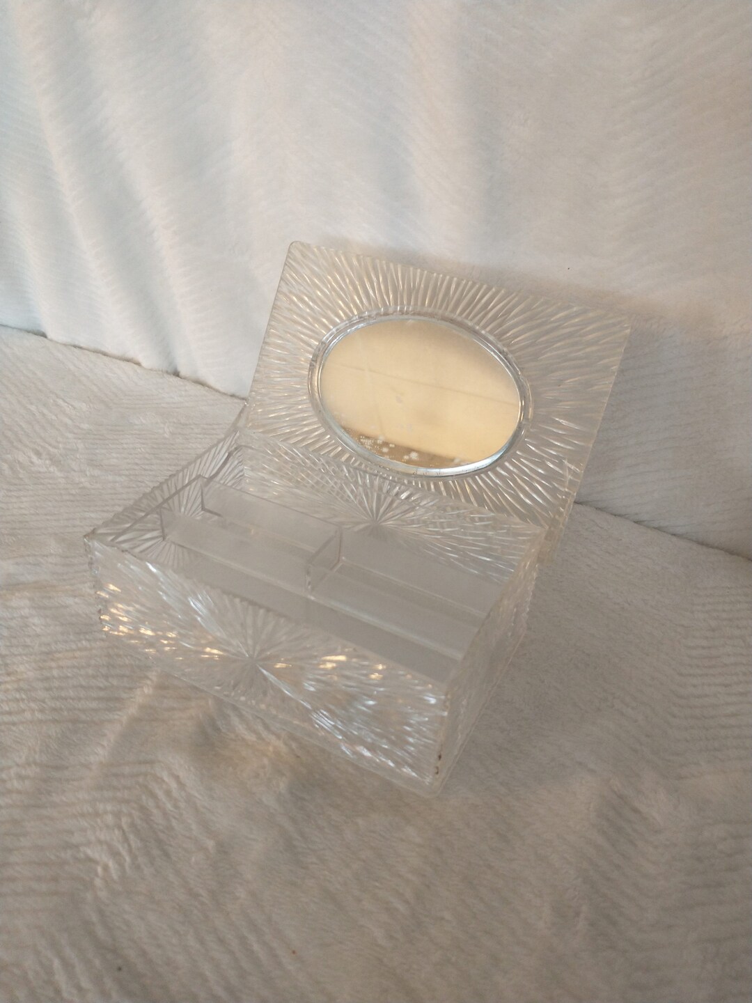 Acrylic Plastic Starburst Jewelry Box Vintage Acrylic Trinket Box ...