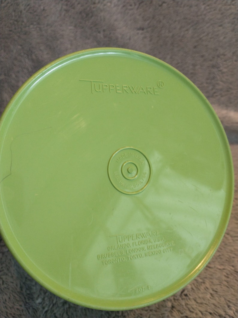 Vintage Lime Green Tupperware Container With Lid: 1970s Kitchen Storage ...
