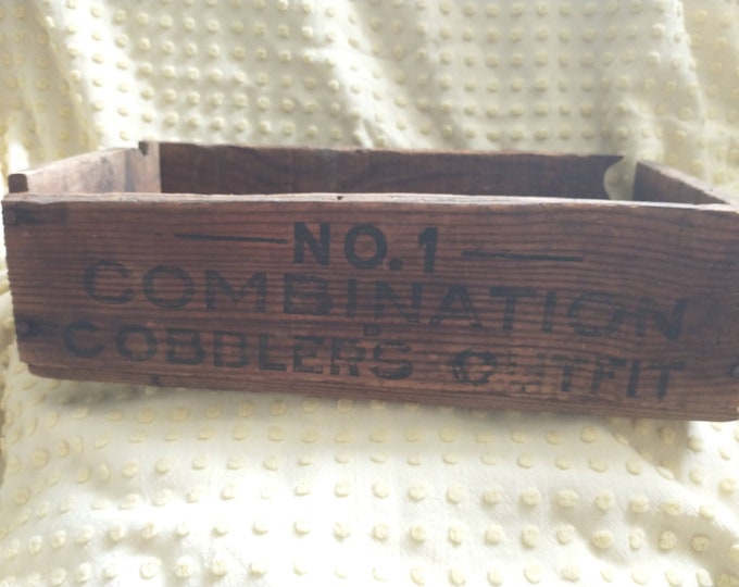 Antique Wooden Cobbler's Tool Box | Antique Hand Made Box Marked ...