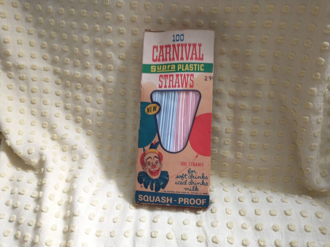 Vintage Carnival Plastic Straws - 1960s Ephemera - Some Used - Etsy