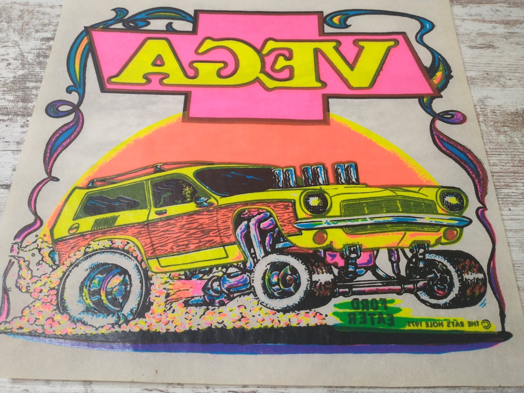 Vintage Rats Hole Neon T-shirt Transfer: 1975 Chevy Vega Ford Eater - Etsy