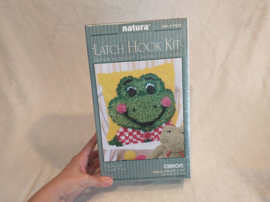 NOS Caron Frog Latch Hook Kit | Vintage New Old Stock Latch Hook DIY ...