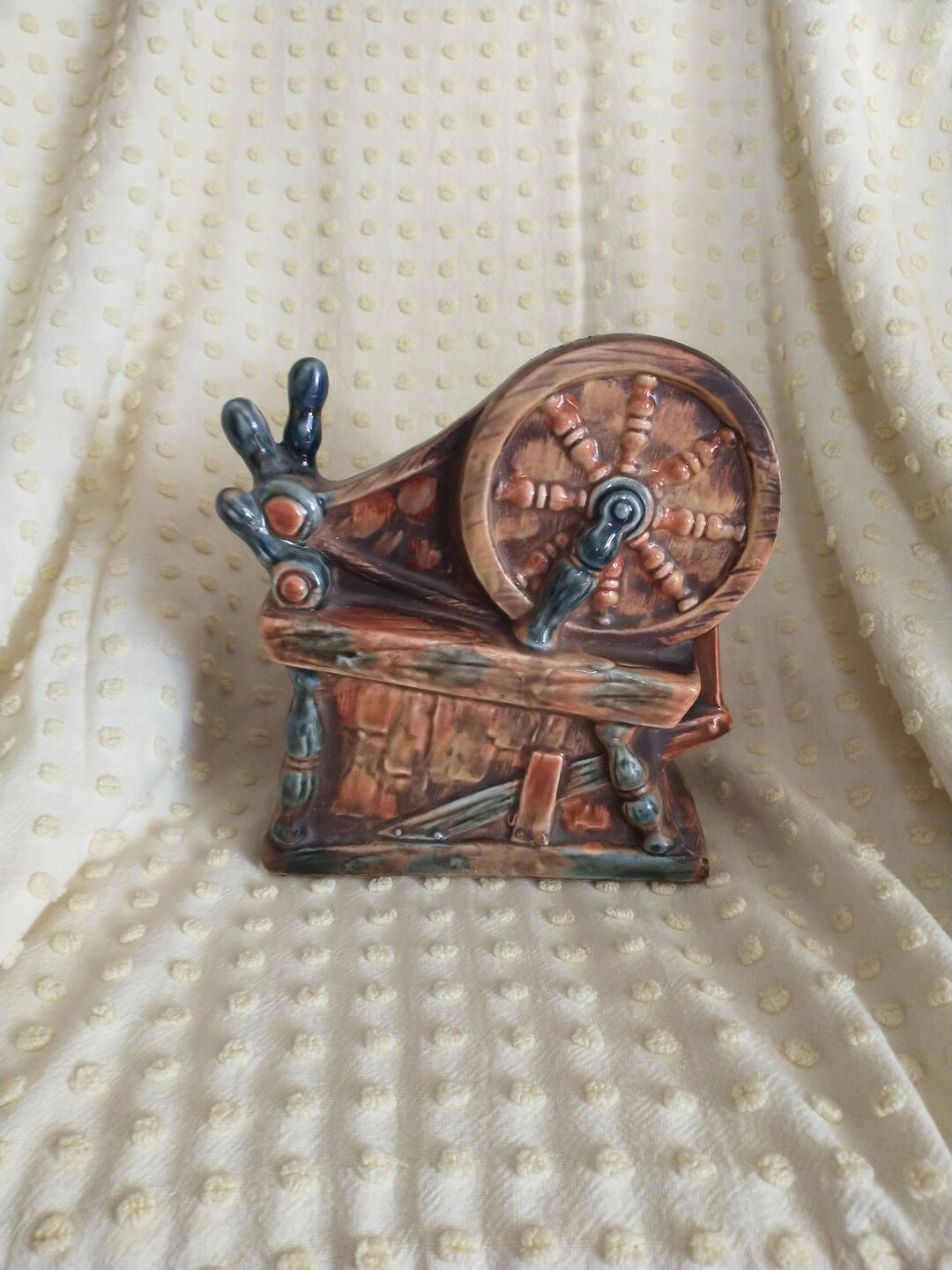 Lefton Water Wheel Planter | Lefton Planter Country Vintage | Vintage ...