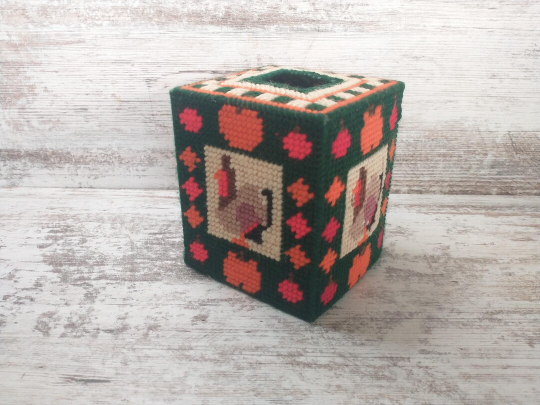 Handmade Yarn Art Turkey Tissue Box Cover - Thanksgiving Decor - Etsy