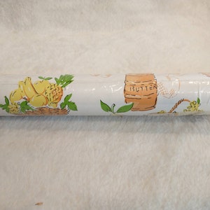 1970s Shelf Paper With Bright Orange & Yellow Kitchen Motif | Vintage ...