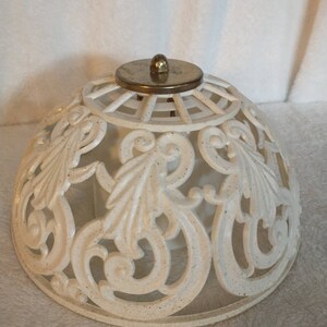 White Molded Plastic Lamp Shade Vintage Plastic Lamp Shade Mid Century ...