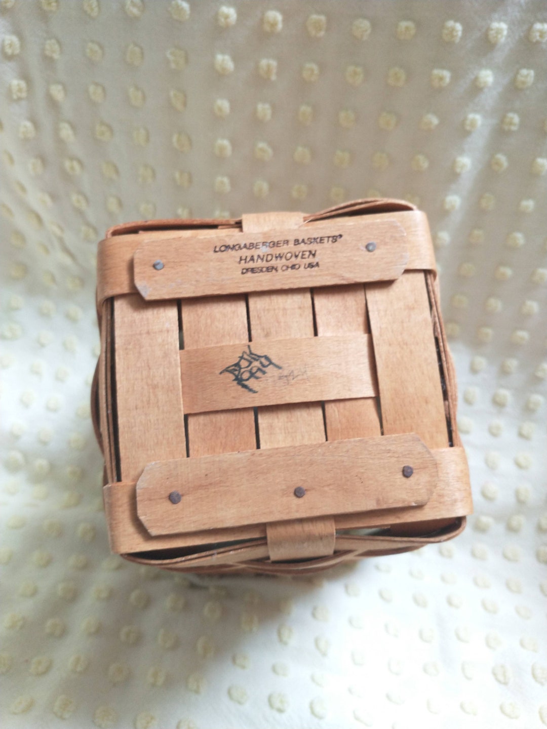 Signed Numbered Longaberger Basket | Boho Basket | Boho Basket Decor ...