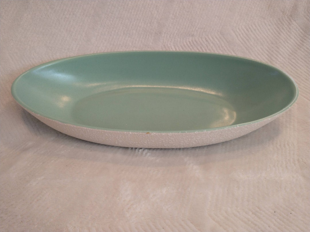 Speckle Glazed Mint Green Planter | Vtg Ceramic Planter | MCM Aqua Oval ...