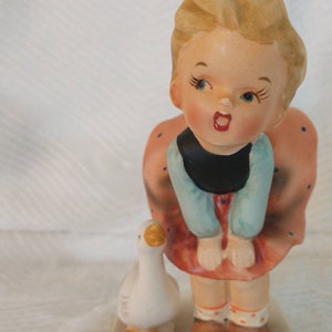 Napco/hummel Style Girl Figurine | Vintage Girl in Dress Figurine ...