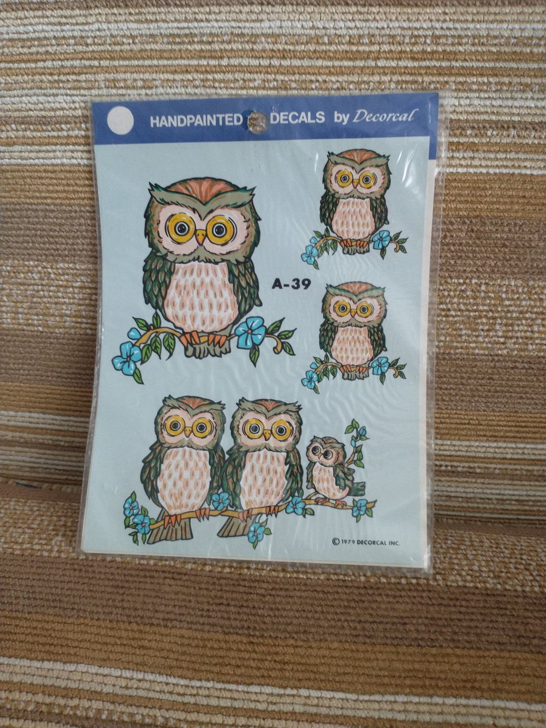 NOS 1970s Owl Decals | New in Original Packaging Vintage 70s Owl Craft ...