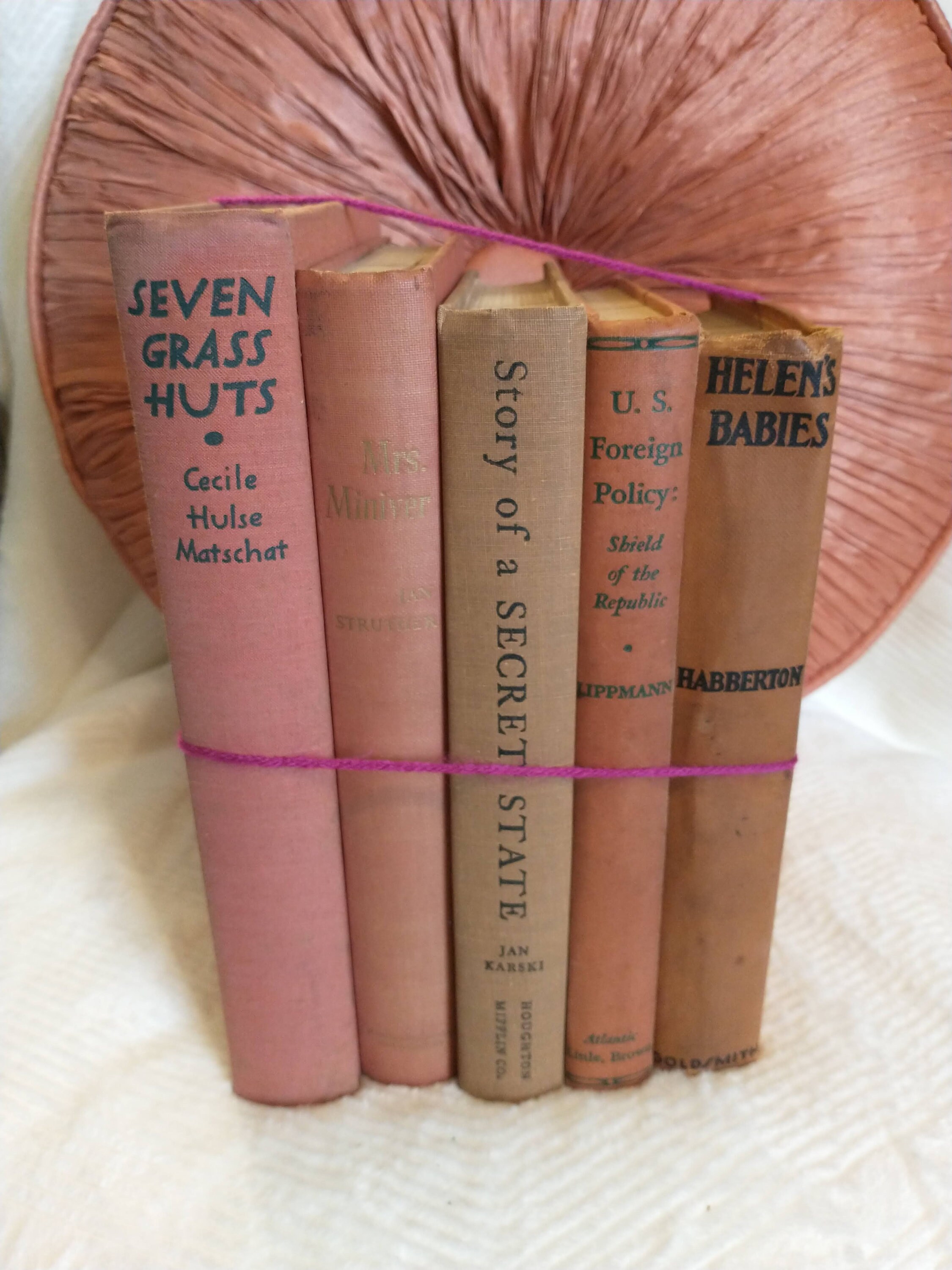 Antique Book Stack Decor Vintage Terra Cotta Colored Stack - Etsy
